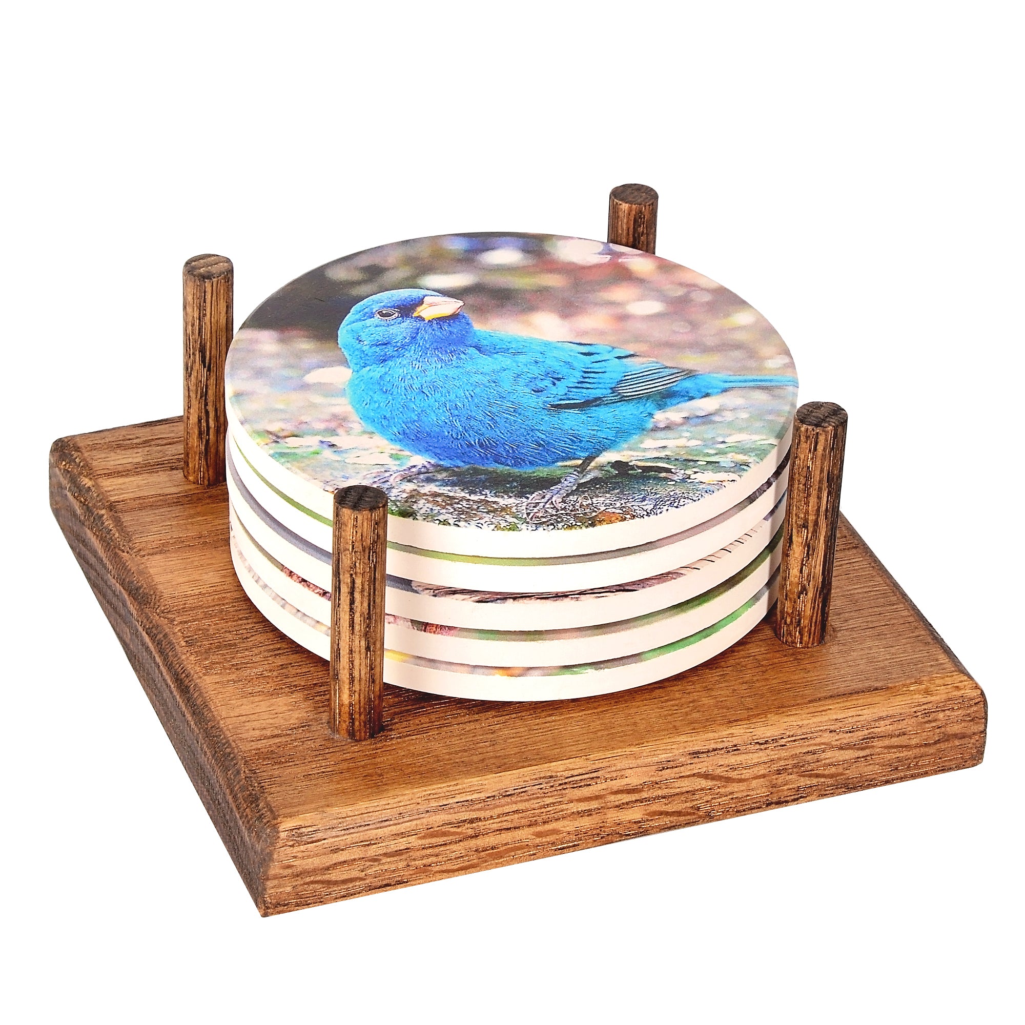 Handmade solid wood coaster stands – Birdcoasters